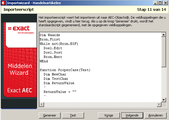 Exact AEC - Middelen - Artikelen importeren - Import layouts - import ...