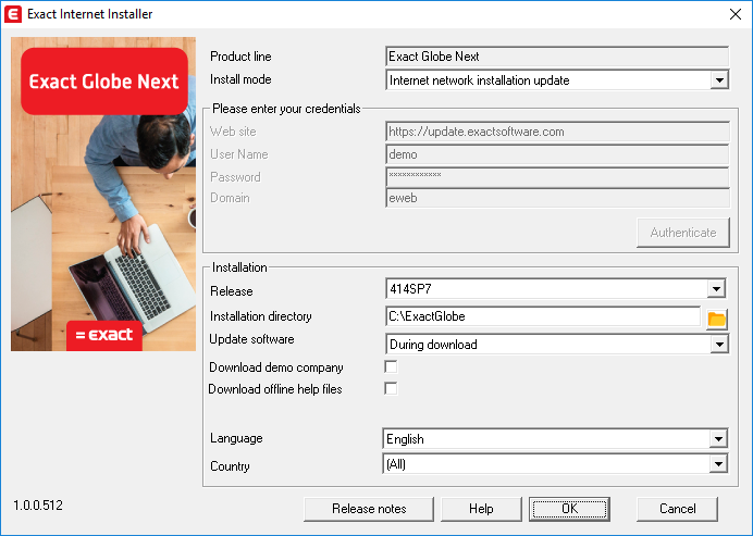 How-to: Installing and updating Exact Globe Next